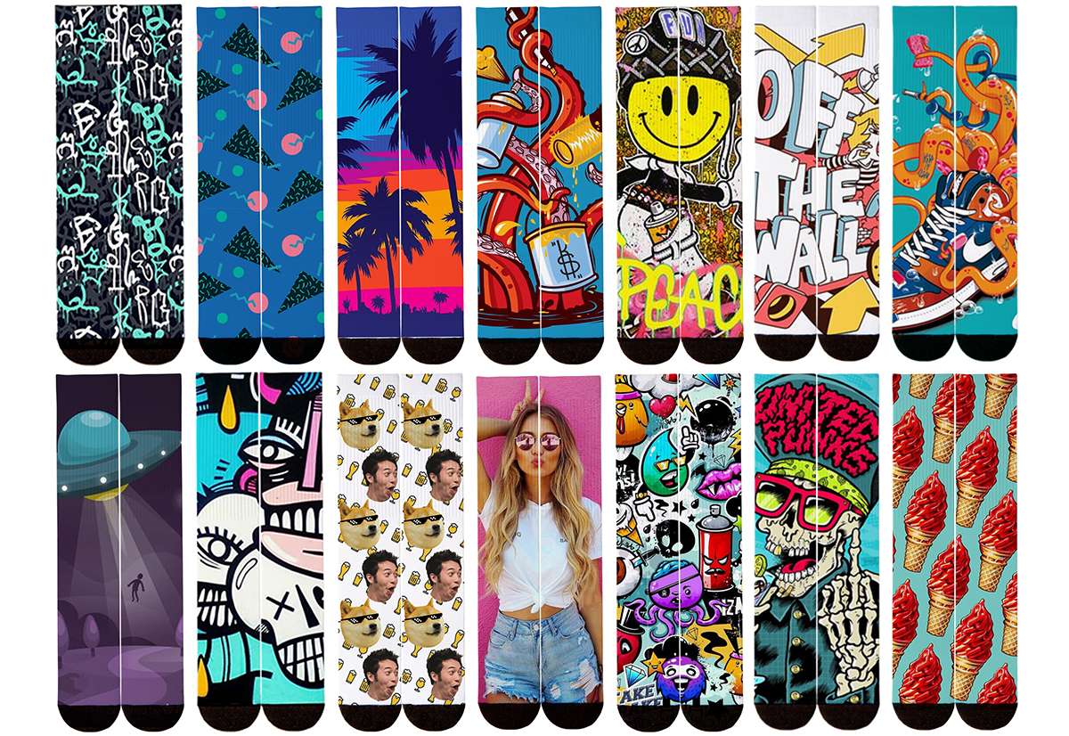 All About Dye Sublimation Printing Socks | OKSOX